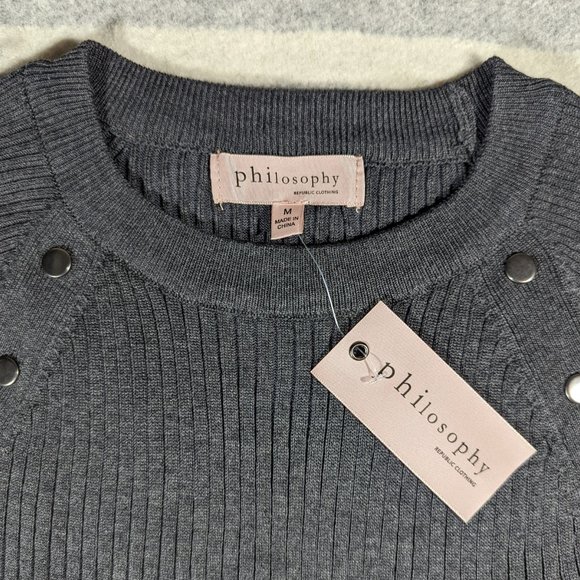 Philosophy | Tops | Nwt Philosophy Womens Long Sleeve Ribbed Crewneck ...
